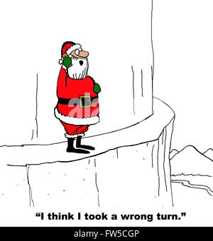 Santa Claus lost Stock Photo - Alamy