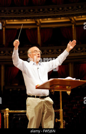 John Rutter, composer and editor, conducting his Requiem in the Royal ...