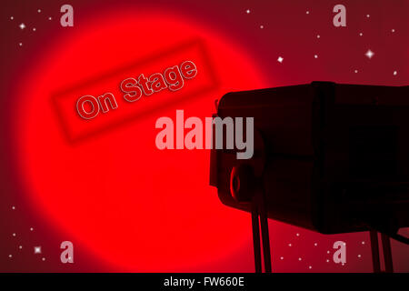 Spotlight and written on air and copyspace Stock Photo - Alamy