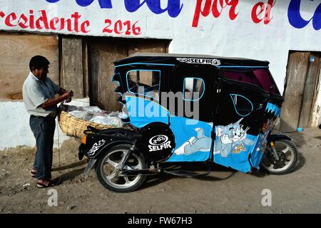 Motokar in HUANCABAMBA. Department of Piura .PERU Stock Photo - Alamy