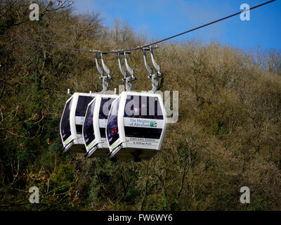 Cable cars Abraham Heights High Tor Matlock Bath Peak District National ...