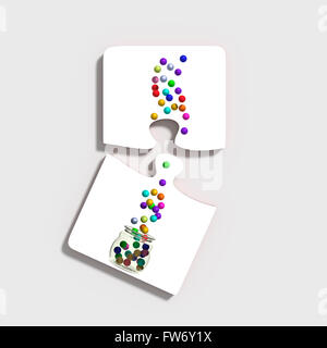 3D rendering of two pieces of square paper leaned against a brown wall ...