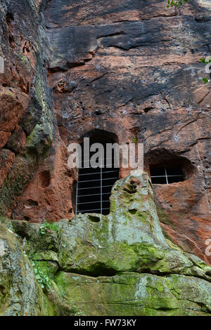 Humphrey Kynaston's Cave, Nesscliffe Country Park, Shropshire, England ...