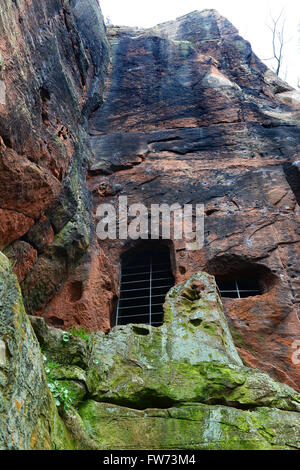 Humphrey Kynaston's Cave, Nesscliffe Country Park, Shropshire, England ...