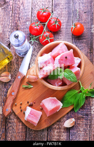 raw meat, meat in bowl, uncooked meat Stock Photo - Alamy