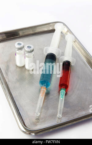 Medical vials for injection with a syringe, isolate Stock Photo - Alamy