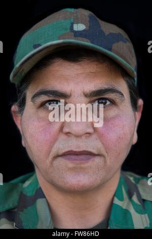 Female Kurdish Peshmerga fighting ISIS in Iraq and Syria Stock Photo ...