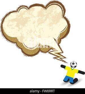 Soccer player with speech bubble Stock Vector Image & Art - Alamy