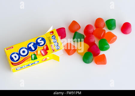 DOTS (also known as Mason Dots) gumdrops, which are marketed by Tootsie ...