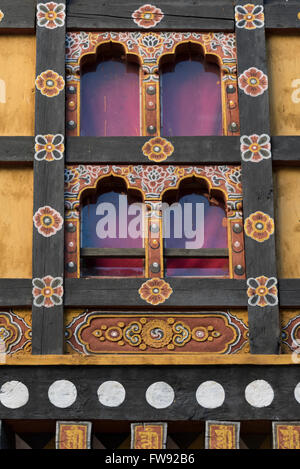 Architectural detail, Paro, Bhutan Stock Photo - Alamy