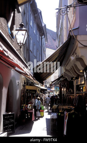 Graz old town as part of the Unesco historical heritage. Famous tourist ...