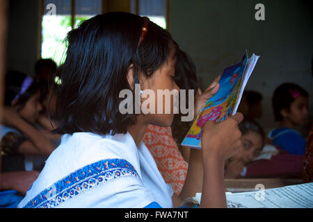 Bangladeshi primary school students in their classroom. Narsingdi ...