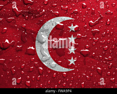 Flag of Anjouan with rain drops Stock Photo - Alamy