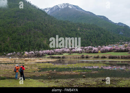 Bomi, China's Tibet Autonomous Region. 16th May, 2019. Visitors are ...
