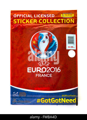 Panini Euro 2016 France Sticker Collection and Album on a white ...