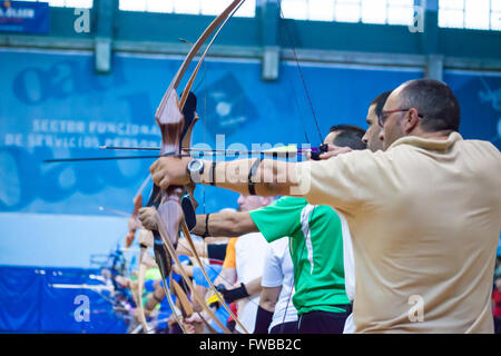 indoors archery match Stock Photo - Alamy