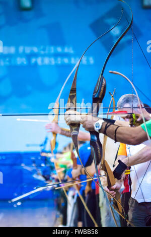indoors archery match Stock Photo - Alamy
