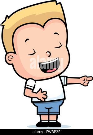 A happy cartoon toddler laughing and pointing Stock Vector Image & Art ...