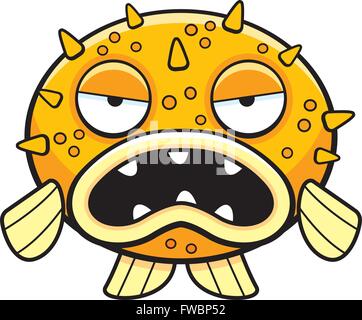 A cartoon blowfish with an angry expression Stock Vector Image & Art ...