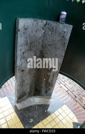 An outdoor public urinal in the centre of Bruges (Brugge), Belgium ...