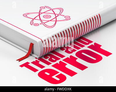 Science concept: book Book, Trial And Error on white background Stock ...