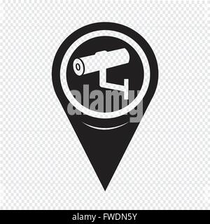 Map Pointer CCTV Camera icon Stock Vector Image & Art - Alamy