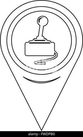 Map Pointer Game Controller Icon Stock Vector Image & Art - Alamy