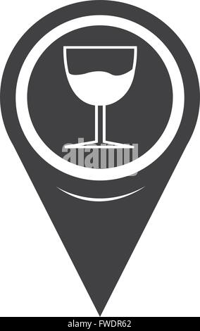 Map Pointer Glass Drink Icon Stock Vector Image & Art - Alamy
