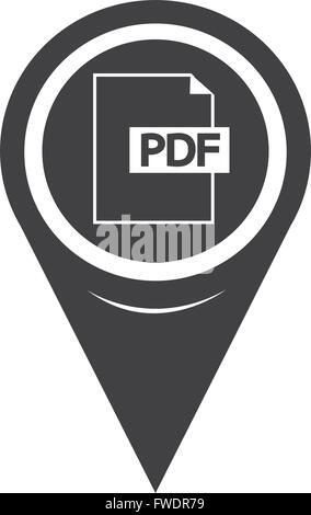 Map Pointer PDF Icon Stock Vector Image & Art - Alamy
