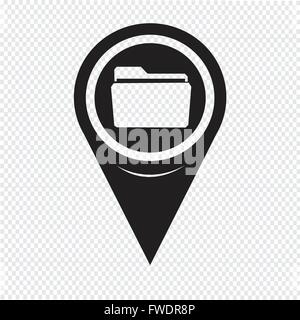 Map Pointer Folder Icon Stock Vector Image & Art - Alamy
