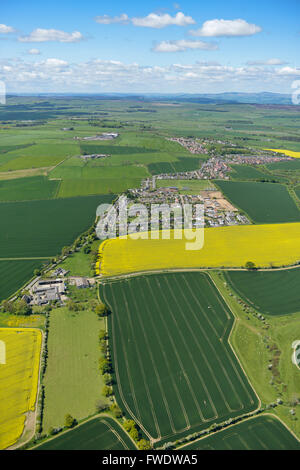 An aerial view of the village of Shilbottle and surrounding ...
