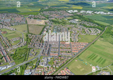 An aerial view of the district of Deneside, Seaham, County Durham Stock ...