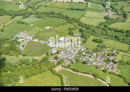 An aerial view of the Devon village of Rackenford and surrounding ...