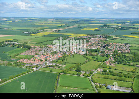 An aerial view of the East Yorkshire village of Wetwang and surrounding ...