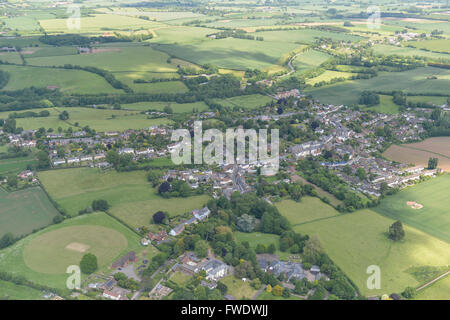 An aerial view of the Somerset village of Milverton and surrounding ...