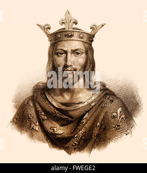 Louis the Young, Louis VII, King of the Franks, 1120-11880, and two ...