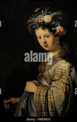 Flora, Rembrandt, 1634, Hermitage State Museum, Saint Petersburg ...