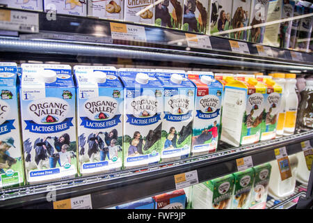 The dairy and milk case at a grocery store Stock Photo - Alamy