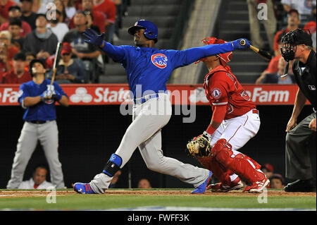 Los Angeles Angels' Jorge Soler sits in the dugout with teammates and ...
