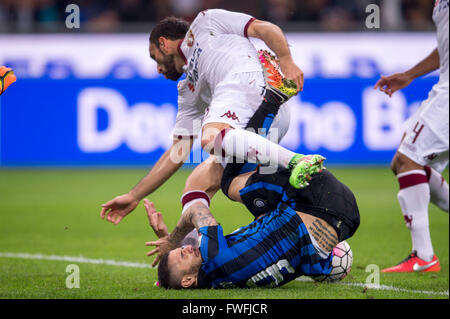 Mauro Icardi (Inter), Cristian Molinaro (Torino), APRIL 3, 2016 ...