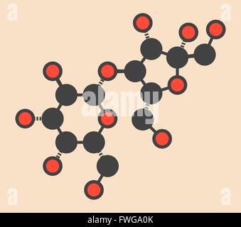Lactulose chronic constipation drug (laxative), chemical structure ...