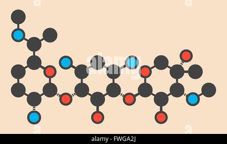 Gentamicin antibiotic drug (aminoglycoside class), chemical structure ...
