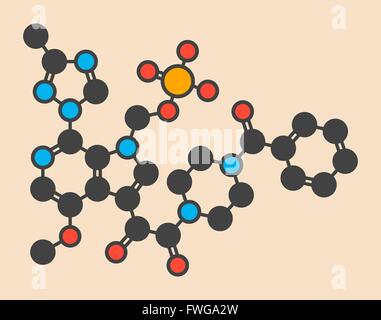 Fostemsavir HIV virus drug molecule, illustration Stock Photo - Alamy