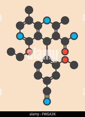 Finerenone heart failure drug molecule, illustration Stock Photo - Alamy