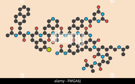 Degarelix prostate cancer drug molecule, illustration Stock Photo - Alamy