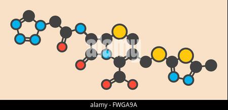 Cefazolin antibiotic drug molecule, illustration Stock Photo - Alamy