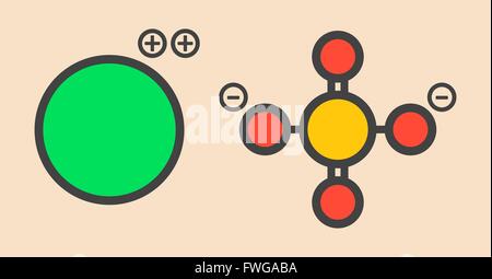Barium sulfate chemical structure, illustration Stock Photo - Alamy