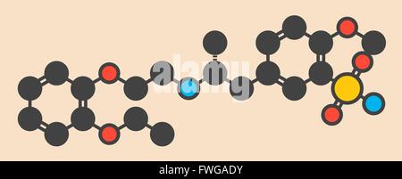 Tamsulosin benign prostatic hyperplasia (BPH) drug, chemical structure ...