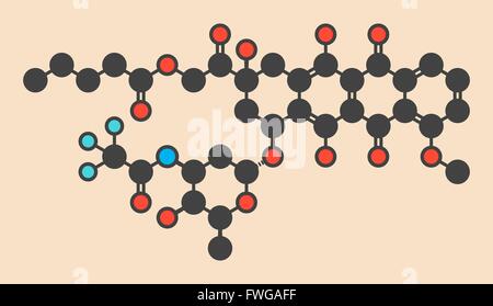 Valrubicin bladder cancer drug molecule, illustration Stock Photo - Alamy
