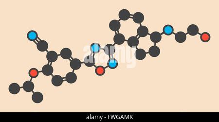 Ozanimod anti-inflammatory drug molecule, illustration Stock Photo - Alamy